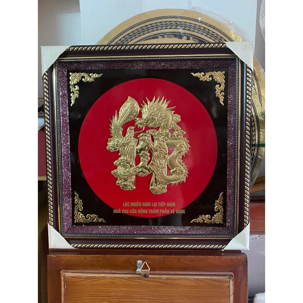 Bronze painting of the word Loc (word grape turning into a dragon ...