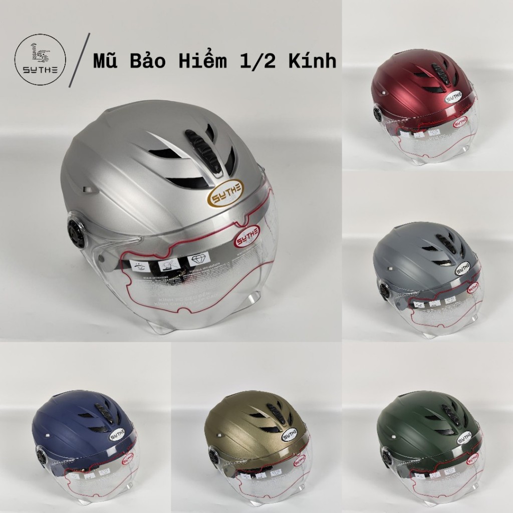 Suthe Helmet Half Head Helmet with Goggles, Sharp Line Pattern ...