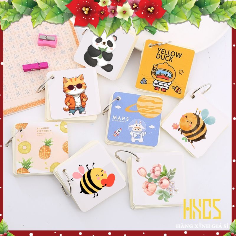 Square Flashcard Learn English - Japanese - Korean vocabulary, 80 ...
