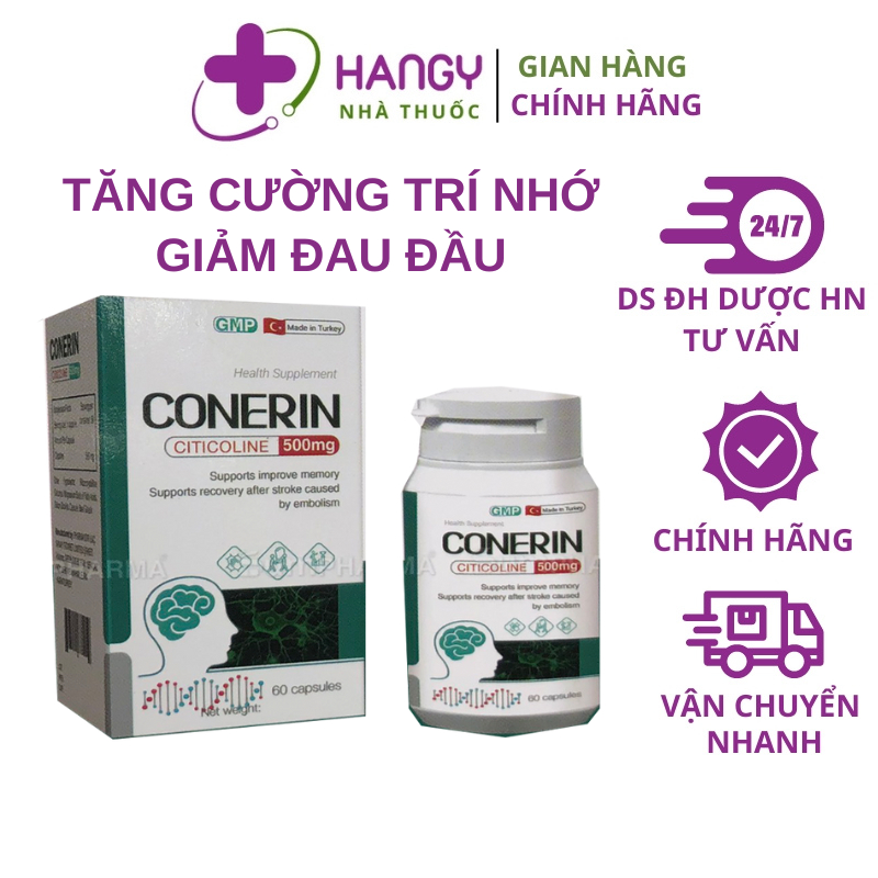 Conerin Citicolin 500mg pills [INCREASE MEMORY] to support brain health ...