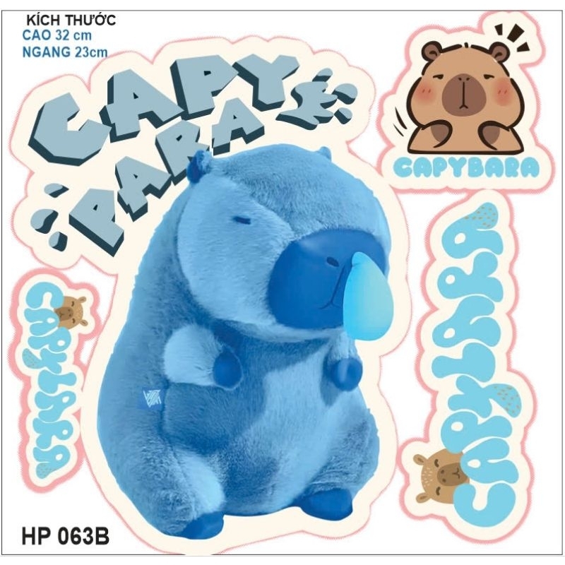 Big blue capybara sticker, stick everywhere you like (hp63b) | Shopee ...