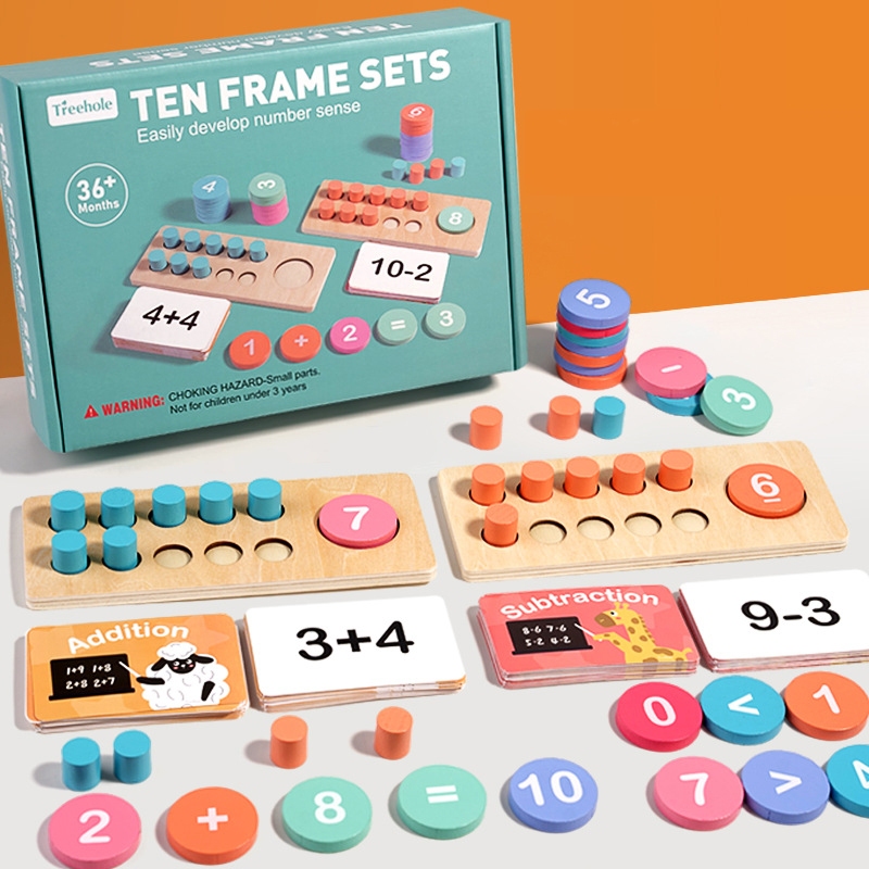 Wooden Toys Numbers Cognition Addition and Subtraction Montessori ...