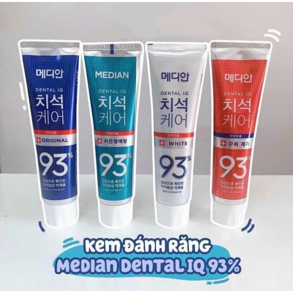 MEDIAN DENTAL IQ 93% Korean Teeth Whitening Toothpaste 120g | Shopee ...