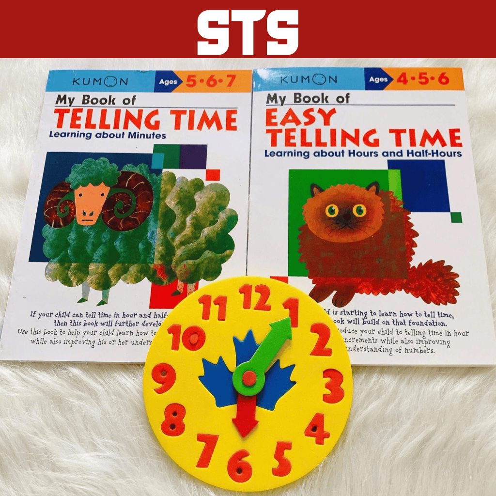 Book - Kumon Telling Time teaches children to tell the Time - set of 2 ...