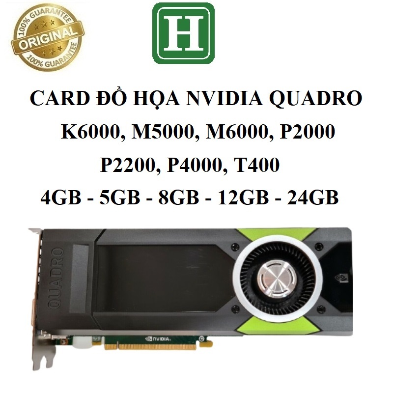 NVIDIA Quadro M5000, M6000, P2000, P2200, P4000 Video Card - 4GB, 5GB, 8GB, 12GB, 24GB GDDR5 ...