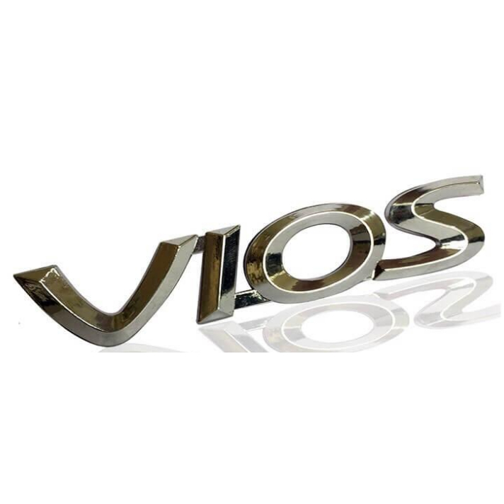 Vios embossed lettering is stuck on the back of Toyota Vios (2003 ...
