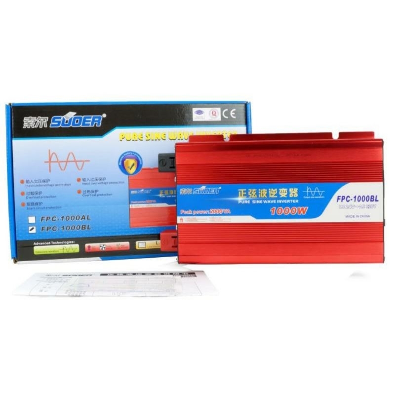 Standard sinusoidal power converter 1000W 24V to 220V - FPC- 1000BL ...