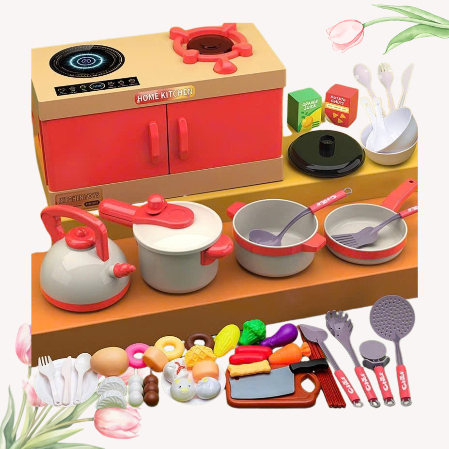 Children's cooking toy set for girls to play at home and simulate ...