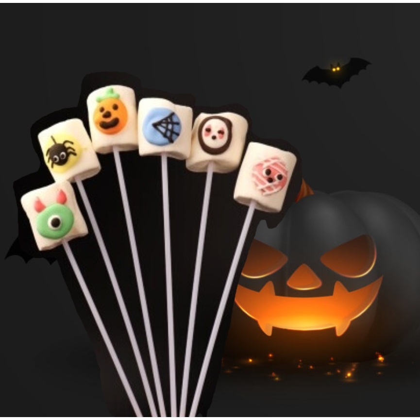 1 long stick spooky halloween marshmallow candy, halloween candy ...