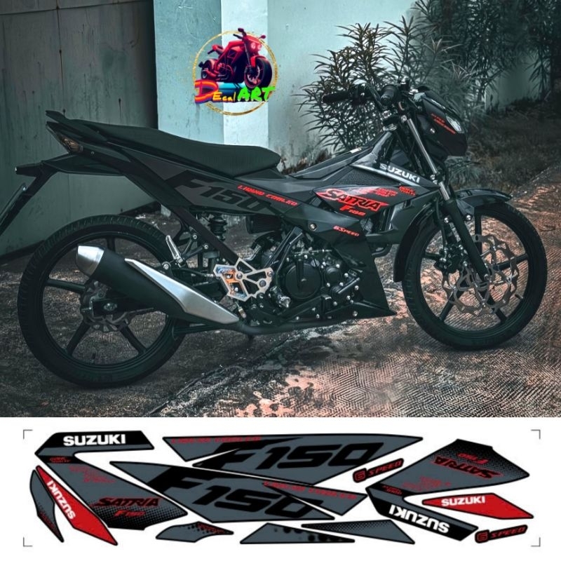 Satria fi 150cc removable stamp - Model F150 with gray letters. High ...