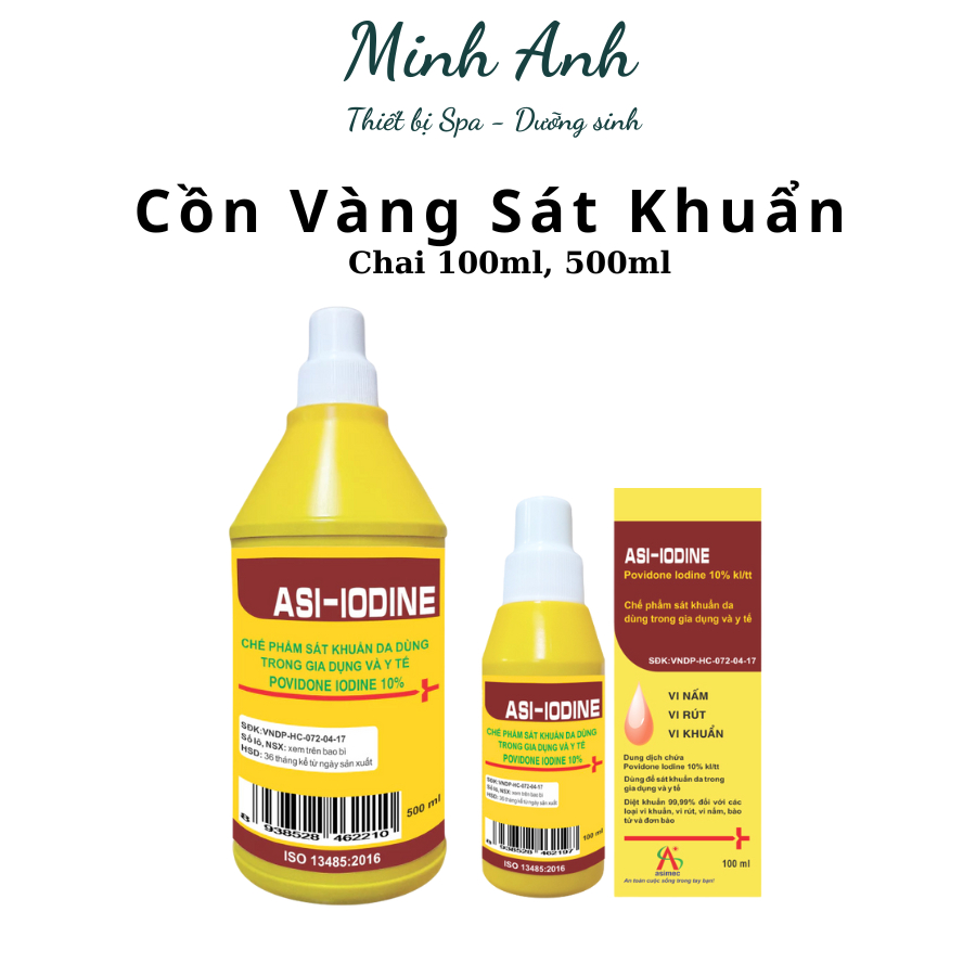 Yellow alcohol antiseptic solution | Povidone Iodine 10% bottle 100ml ...