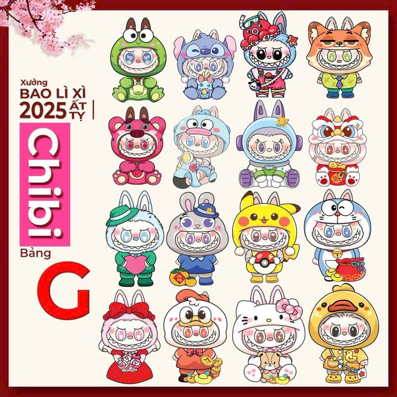 Set 10 & Set of 50 Chibi Lucky Money CNY 2025 Hottrend Labubu | Shopee ...