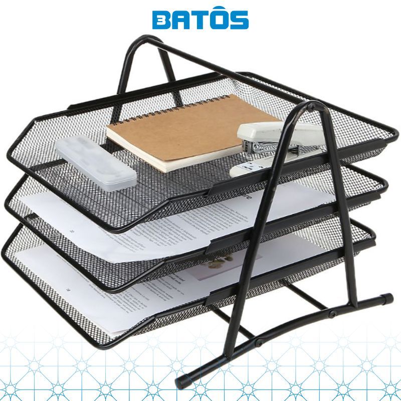 [VAT Included] Comix B2163 three-tier iron tray, A4 size for storing ...