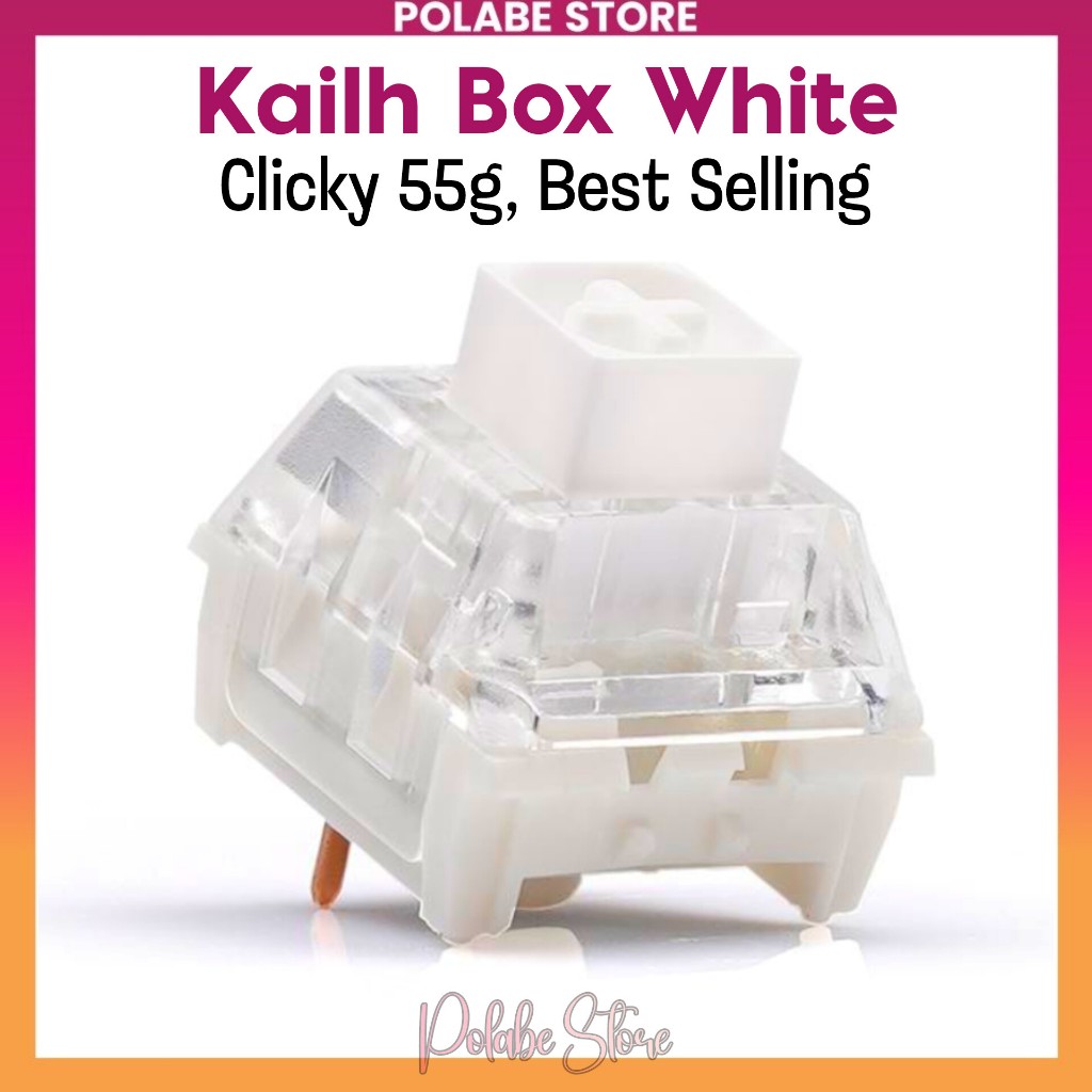 Kailh BOX White clicky Switch Kailh Crystal Thick Click Bar Polabe Store | Shopee Malaysia