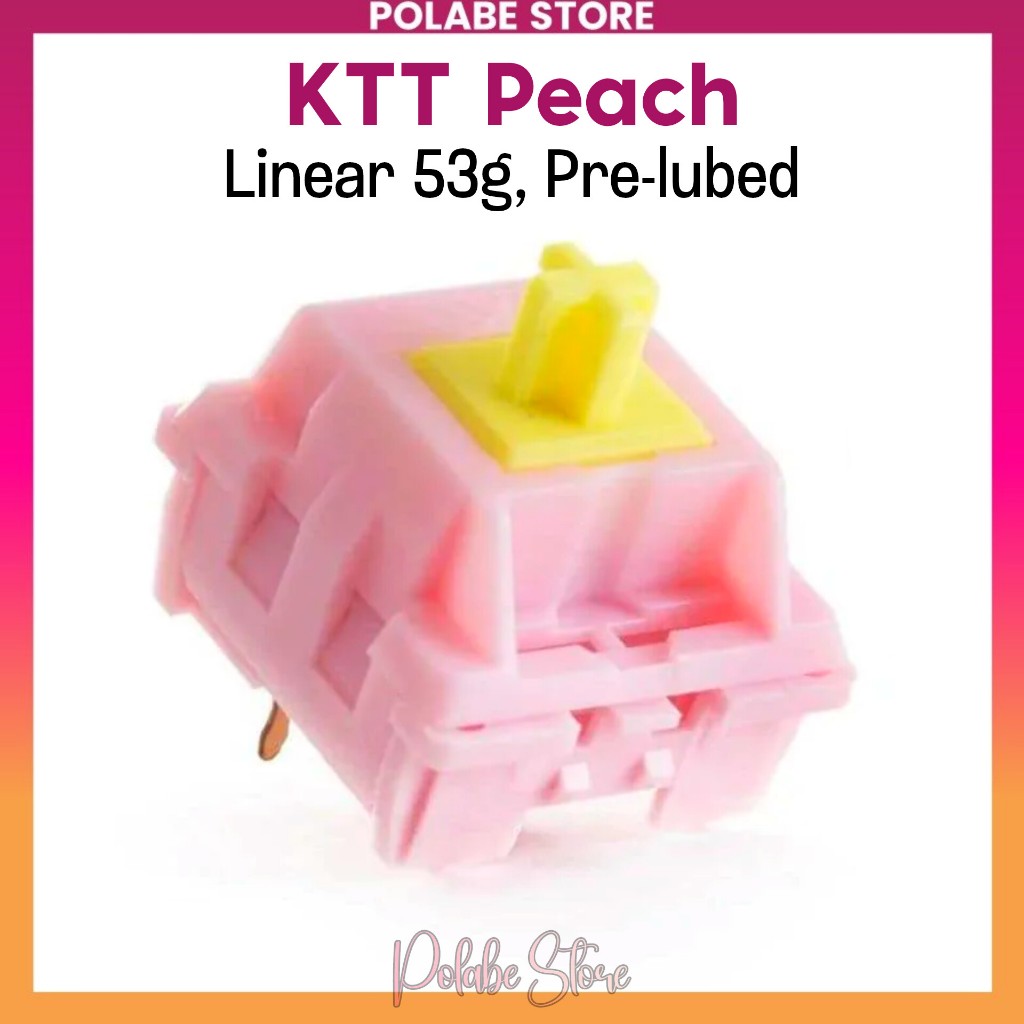 Ktt Peach KTT Hyacinth linear switch Polabe Store mechanical keyboard ...