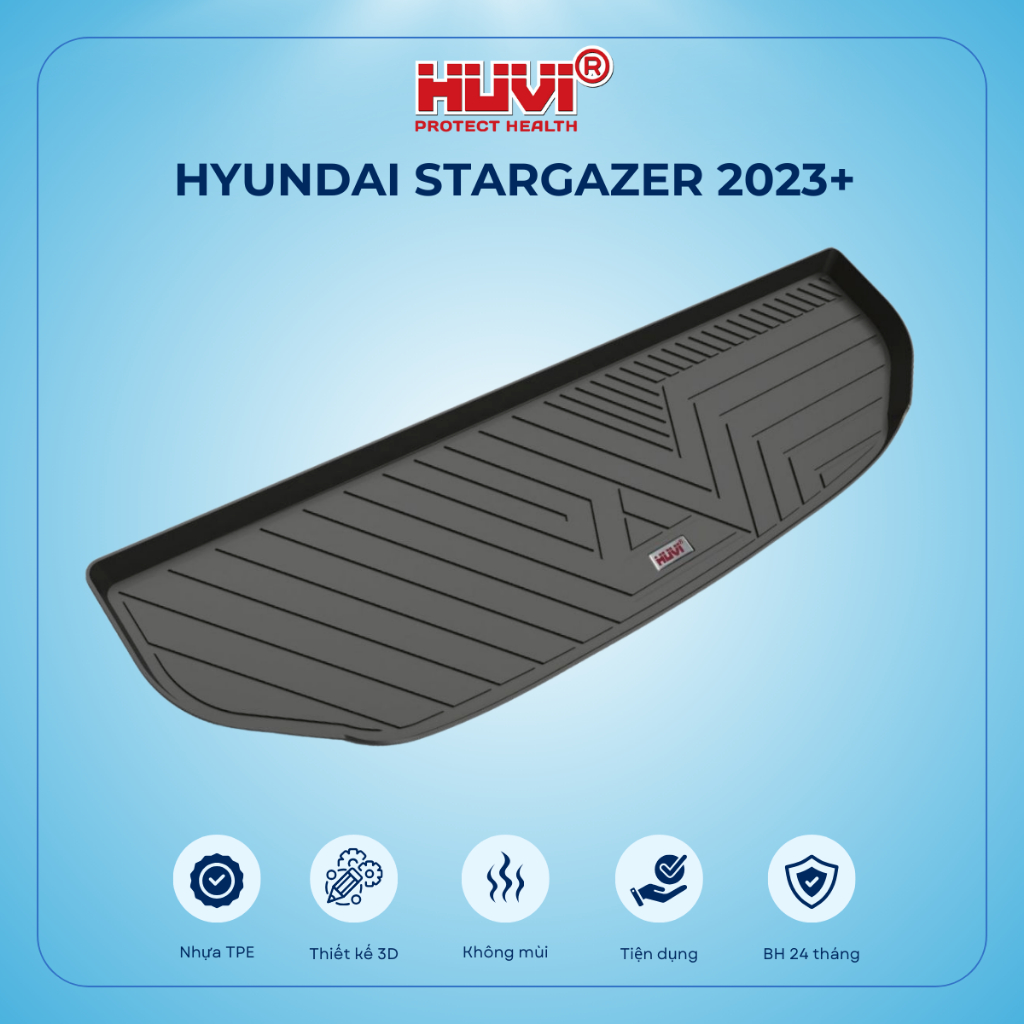 Hyundai STARGAZER 2023+ trunk mat, 3D TPE plastic suction - HUVI ...