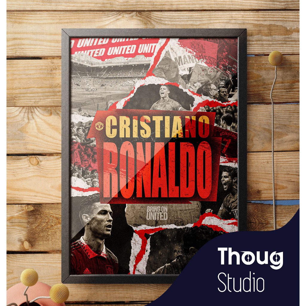 Manchester United football Poster - Cristiano Ronaldo | Shopee Malaysia