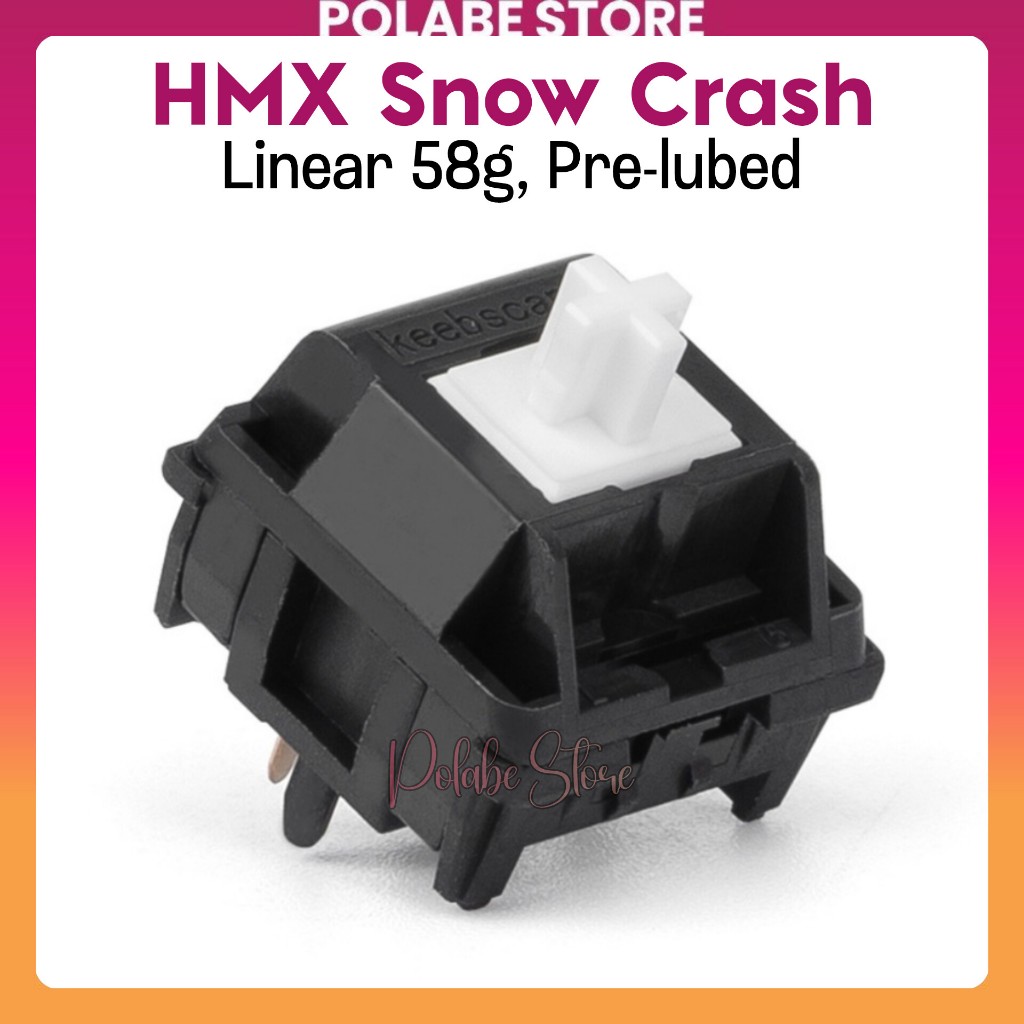 HMX Snow Crash linear switch Polabe Store mechanical keyboard Swagkeys ...
