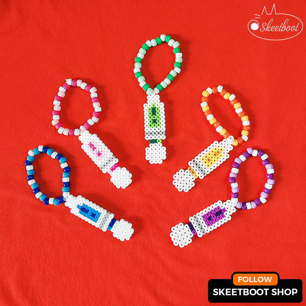 Kandi bracelet shaped like colorful toys - cute perler bracelet - edm ...