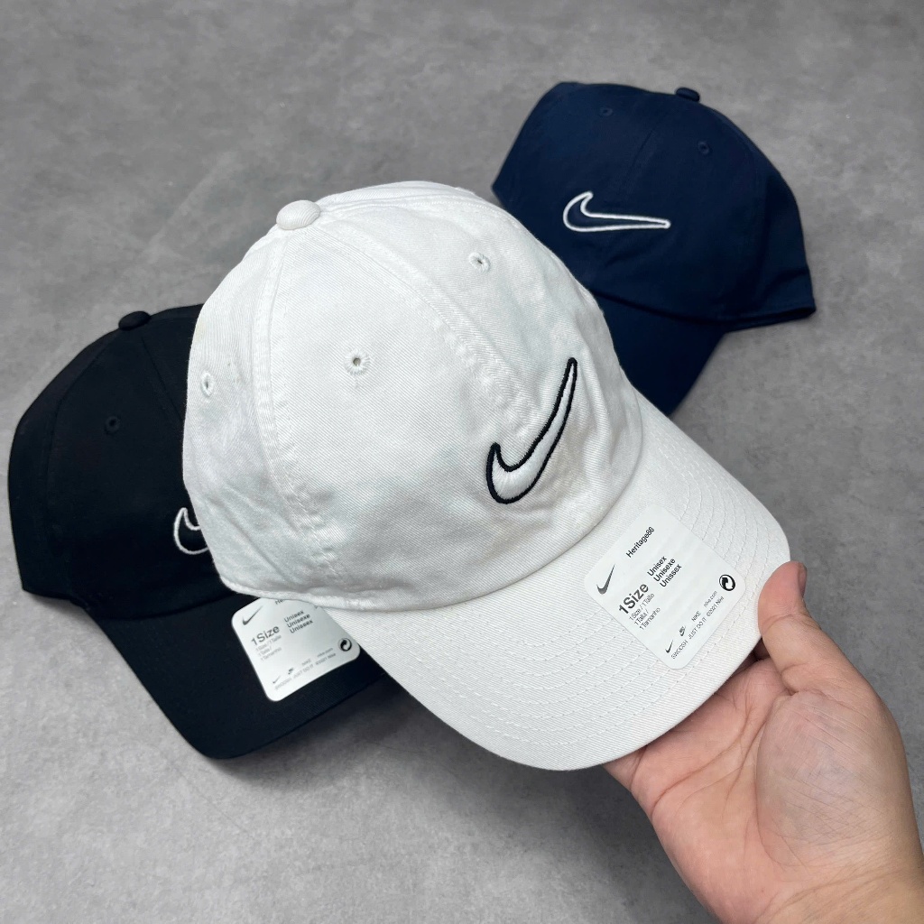 (Auth ) Nike Essential Swoosh H86 Cap White 943091-100 ** Genuine ...