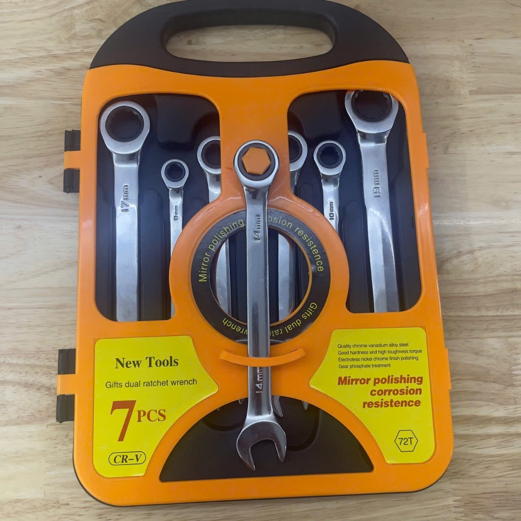 7-piece automatic wrench set 8-19mm (automatic ring lock) | Shopee Malaysia