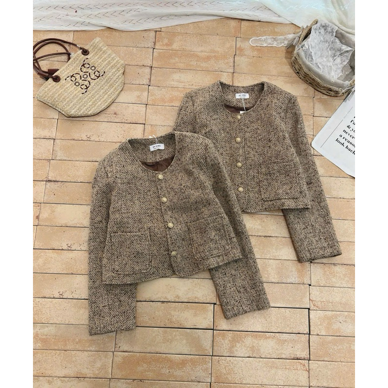 Qc uniform light brown button downJacket | Shopee Malaysia