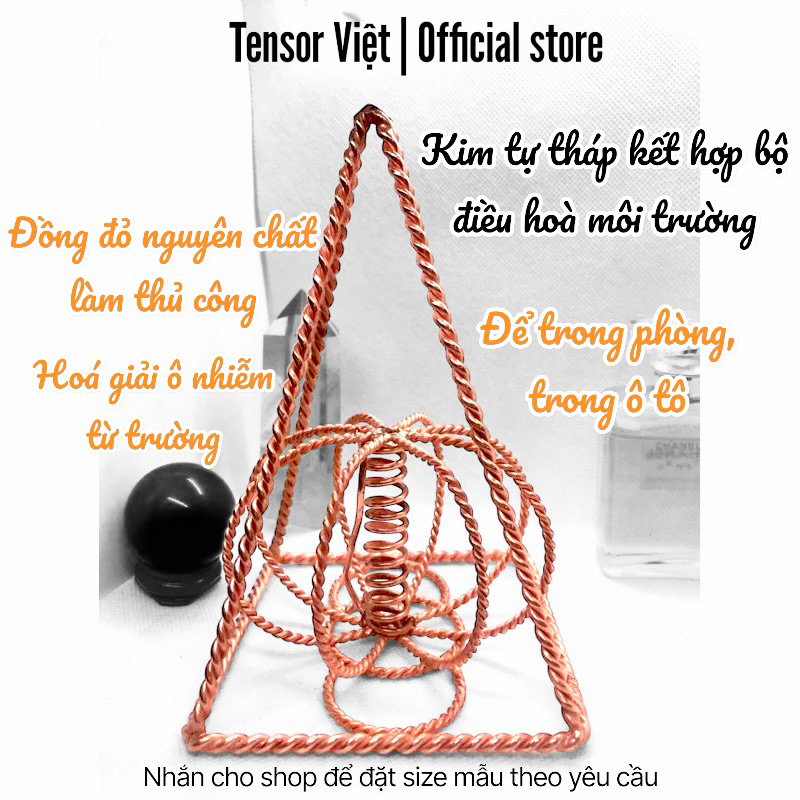 (Pham Trang Tensor Viet) Nubian red copper pyramid combined with ...