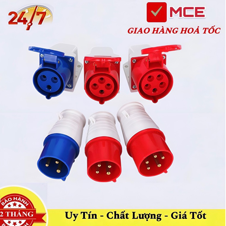 Fixed Industrial Cabinet Socket 3 Phase 16A 32A 4 Pin 16A 32A 5 Pin ...