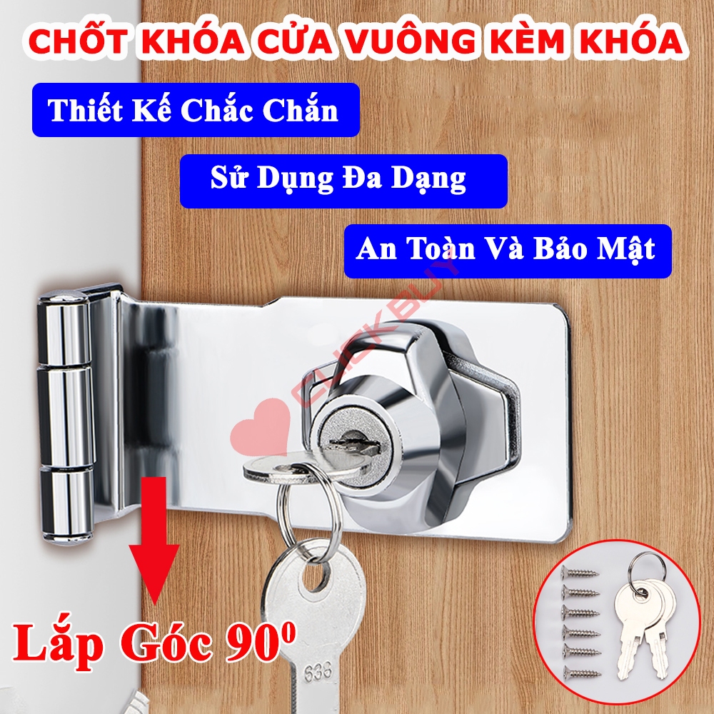 Square Door Lock Latch with 90 Degree Angle Lock in Many Sizes Suitable ...