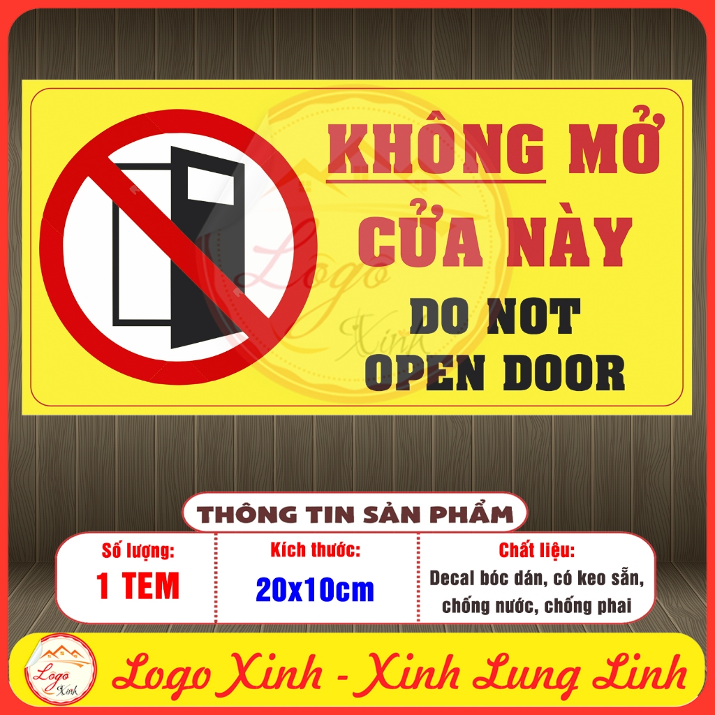 Logo STICKER DOESN'T OPEN THIS DOOR, AREA WARNING CAN'T BE IN, DO NOT ...