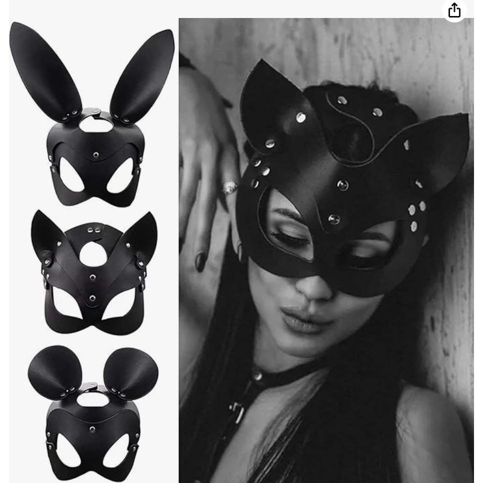 Black rabbit mask, rabbit cosplay, black cat, sexy bunny fox and ...