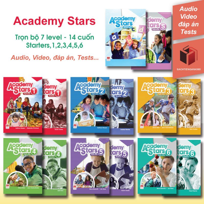 Academy Stars book - Level Starters 1,2,3,4,5,6 - print with audio ...