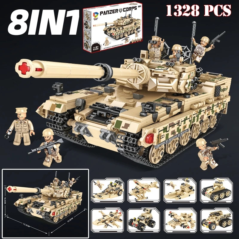 [1328 Pieces] PANZER CORPS 41055 Battle Tank and Armored Tank Assembly ...