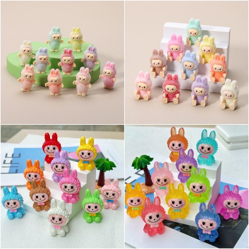 Set of 5 fluffy LABUBU blind bags, clear LABUBU (luminous), opaque ...