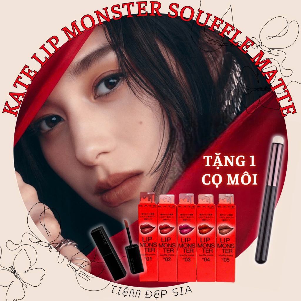 Kate Lip Monster Souffle Matte lipstick has standard color, moisturizing, smooth and long ...