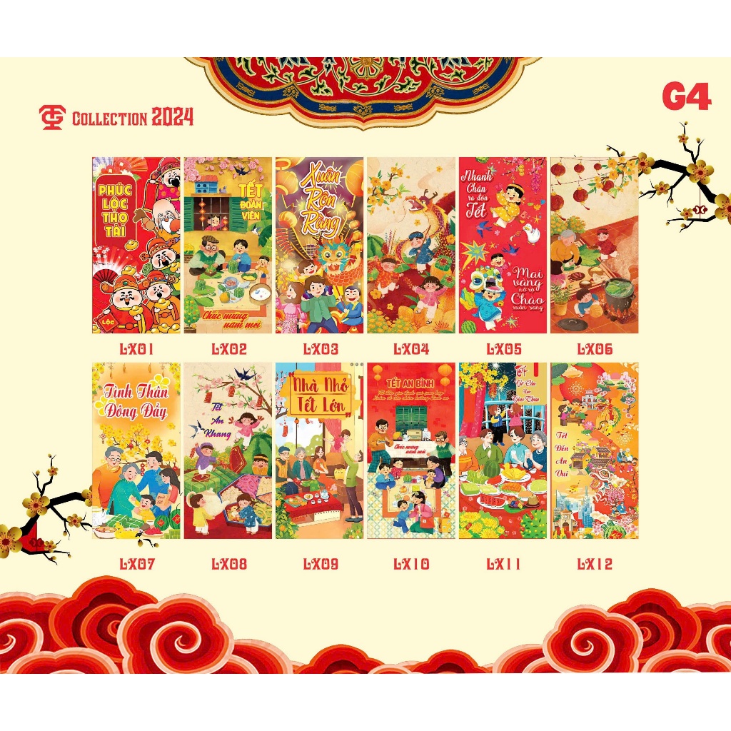 Combo of 500 traditional red envelopes CNY At Ty 2025 (with glass shade ...