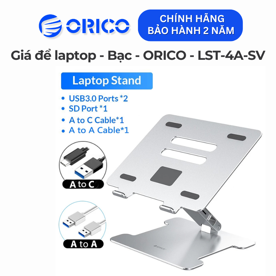 Genuine ORICO LST-4A USB Hub Integrated Laptop Stand | Shopee Malaysia