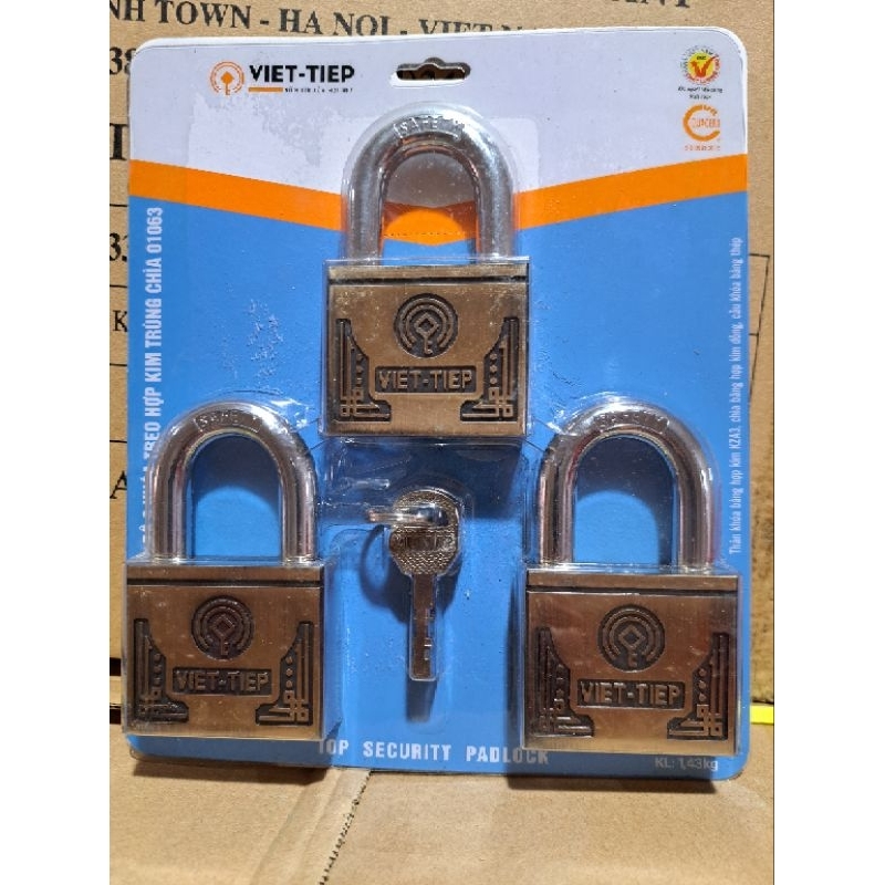 Set of 3 locks using the same Vietnamese - Czech key 01063 100% genuine ...