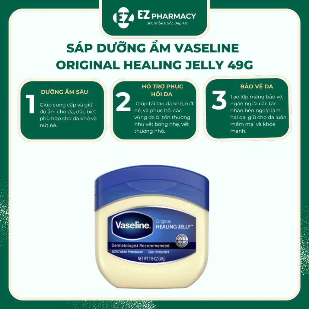 Vaseline Original Healing Jelly Moisturizing Wax 49g | Shopee Malaysia