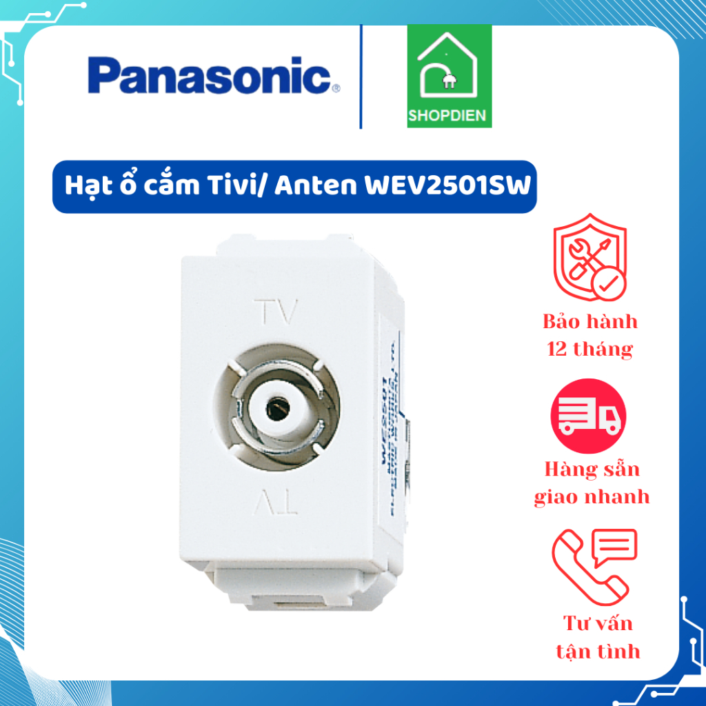 Panasonic WEV2501SW Wide Series TV/antenna Socket | Shopee Malaysia