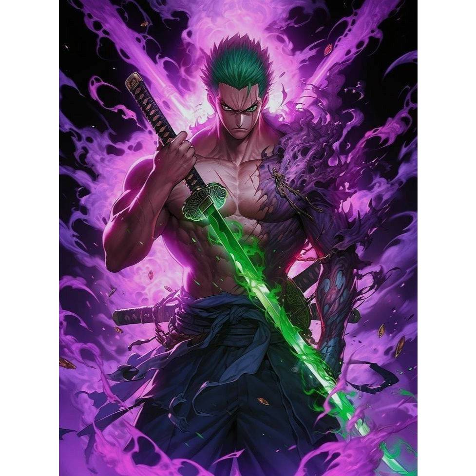 One piece paintings, Zoro paintings, Roronoa Zoro paintings, Wall ...