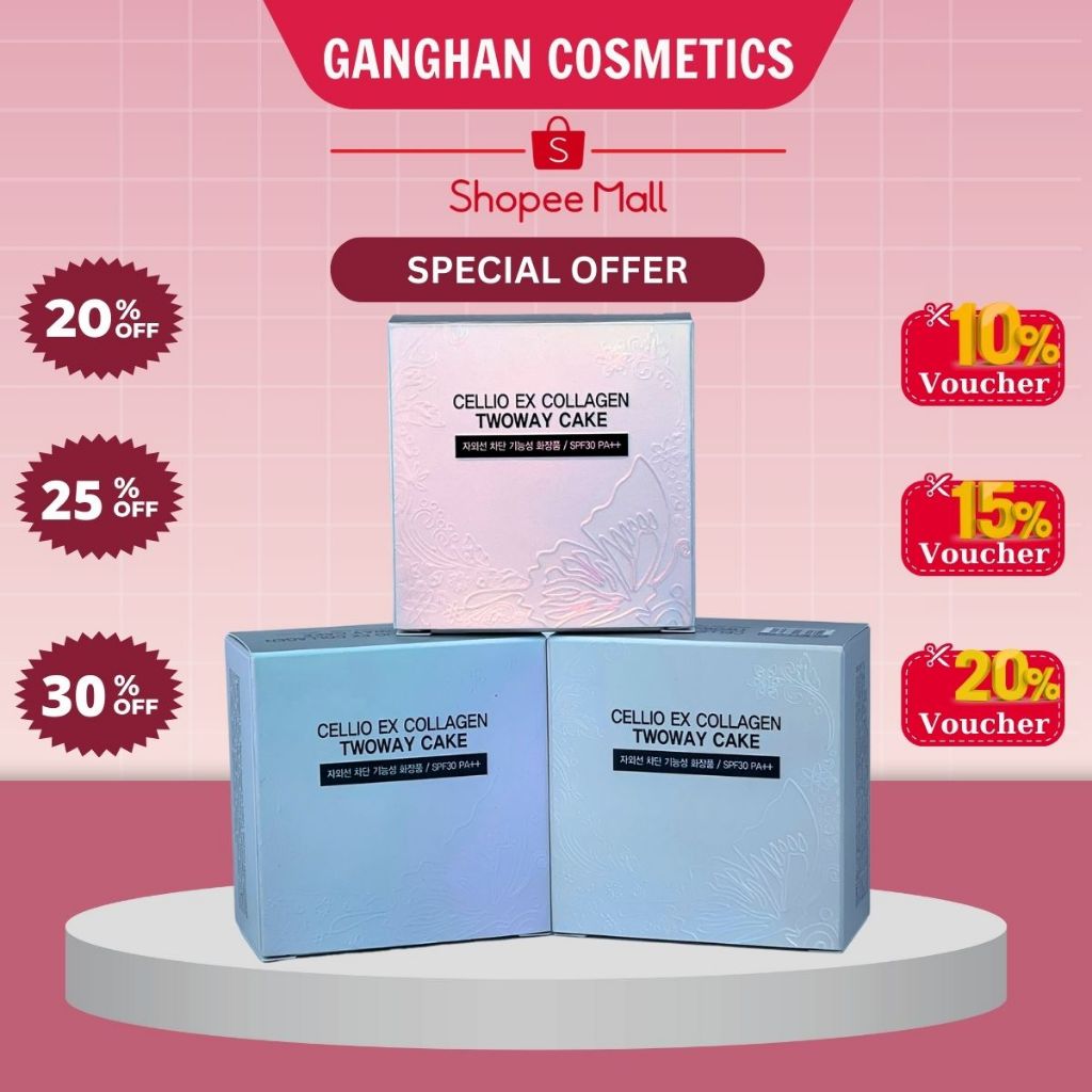 Cellio EX COLLAGEN TWOWAY CAKE Makeup Powder (1 core included) - Dr ...