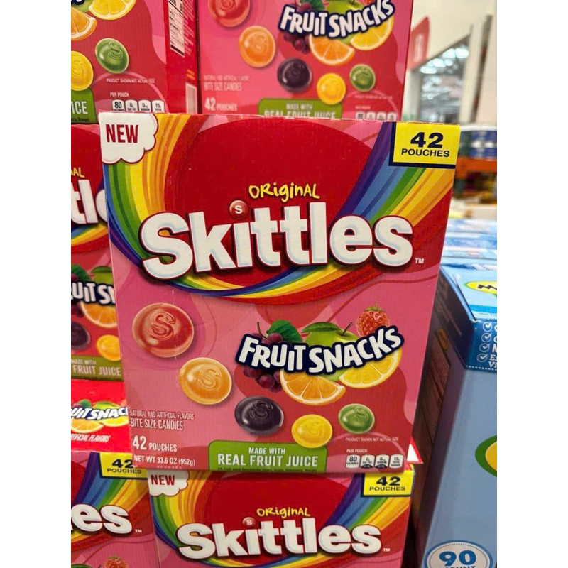 [US] Box of Skittles Original Real Fruit Snacks, American product ...