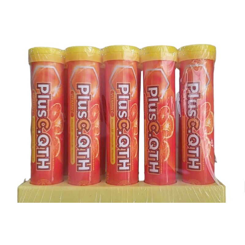 Plus C QTH Orange Effervescent Tablets (Lot of 10 Tubes) Supplements essential vitamins and ...