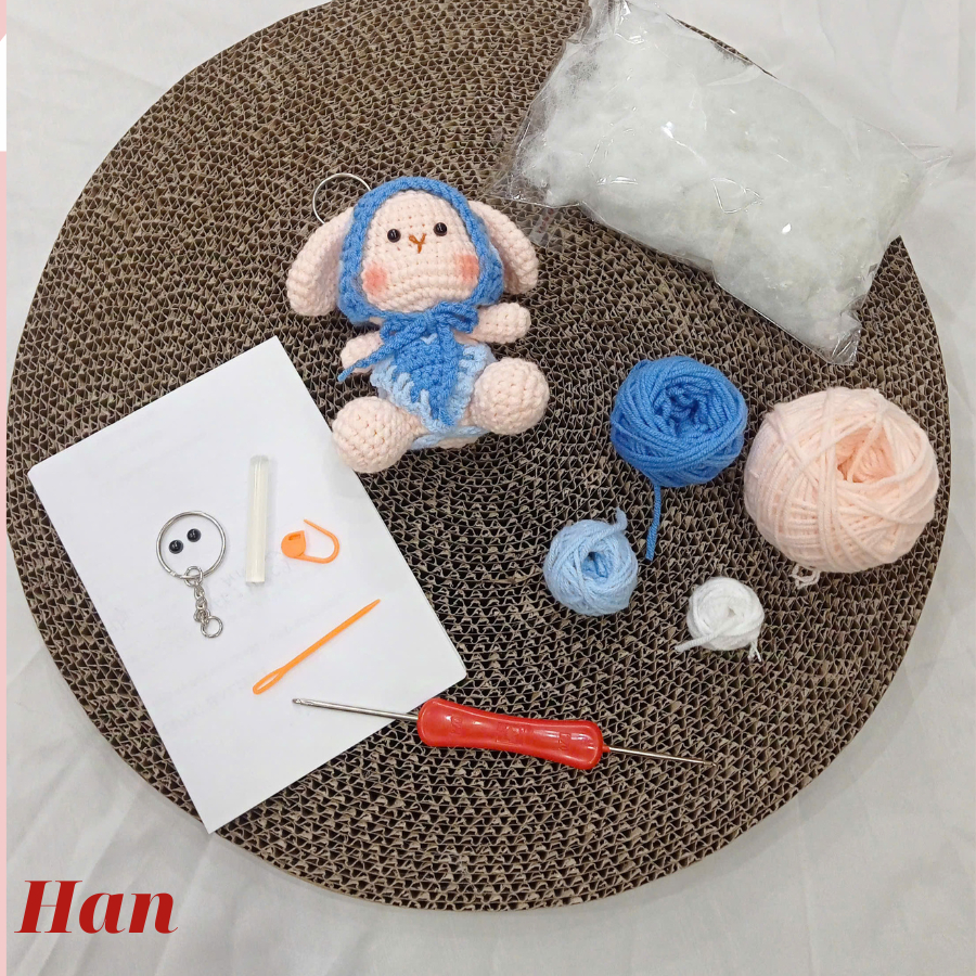 {DIY} Elsa rabbit crochet material Set with video instructions and ...