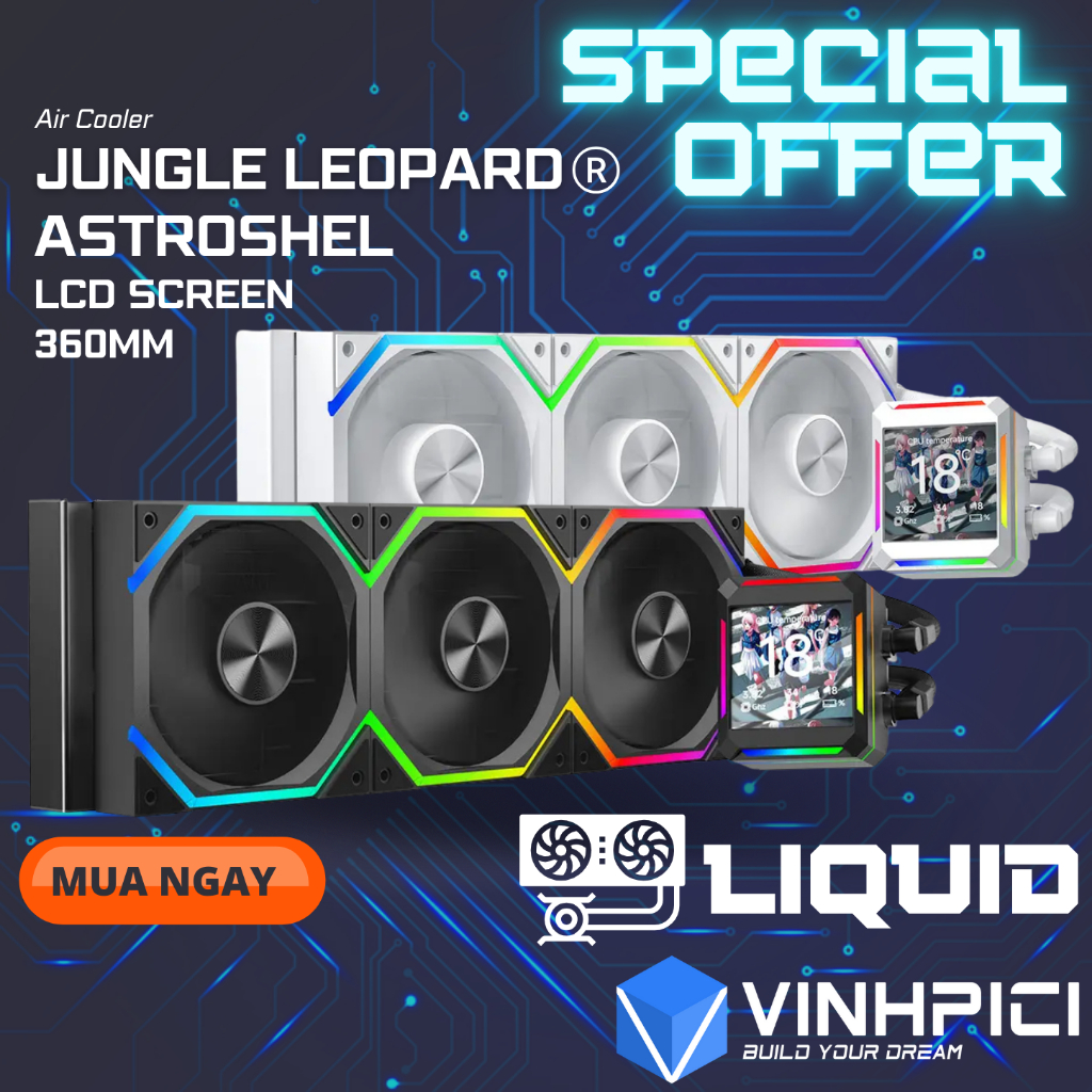 Jungle Leopard Astroshel 360mm LCD Screen CPU Water Cooler [NEW ...