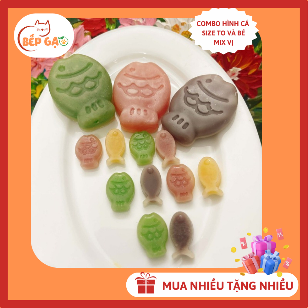 Fish-shaped beeswax candy in all sizes, mini and large, mixed with ...