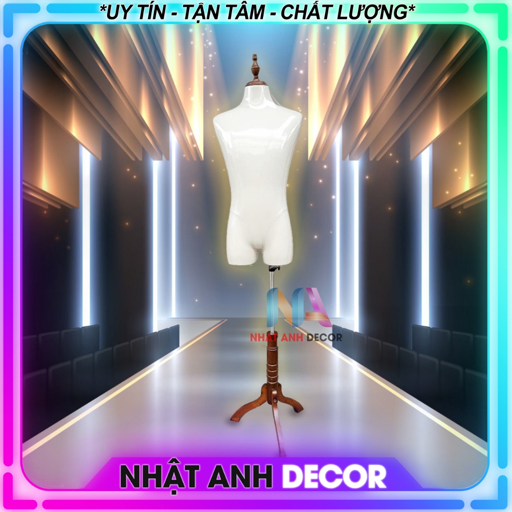 Armless male mannequin, wooden legs, thighs - male bust mannequin with ...