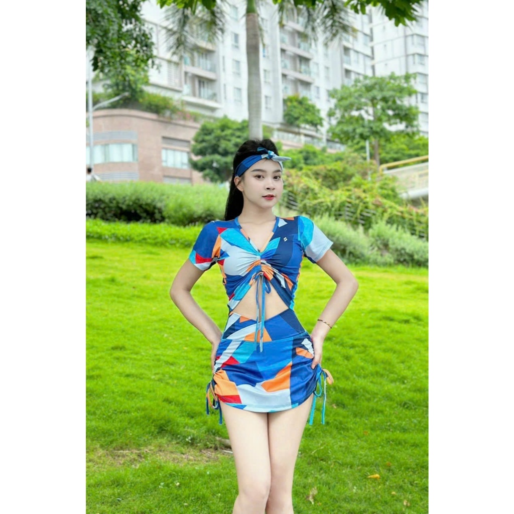 Women's Sports Set Drawstring Crochet Top Pants Drawstring Skirt With ...