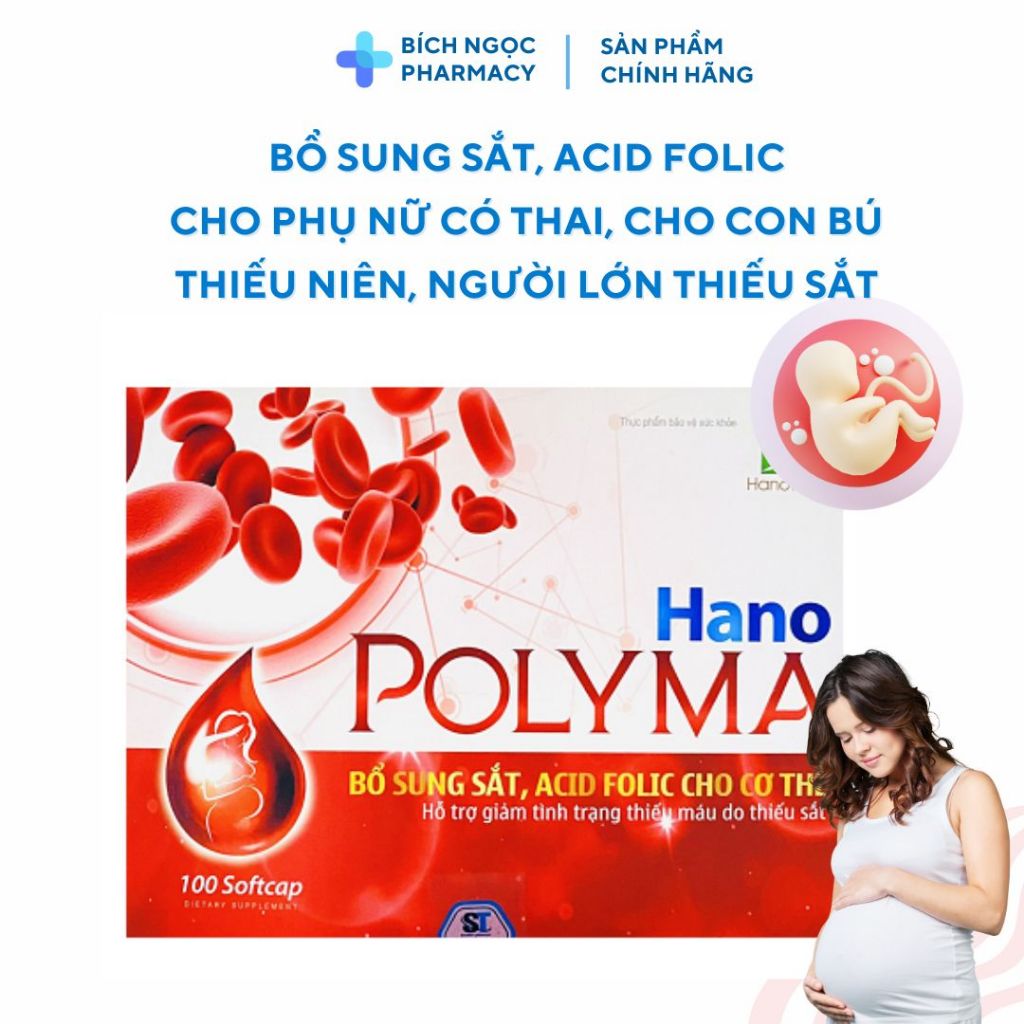 Hana POLYMA - Iron acid and folic supplement pills for young people ...